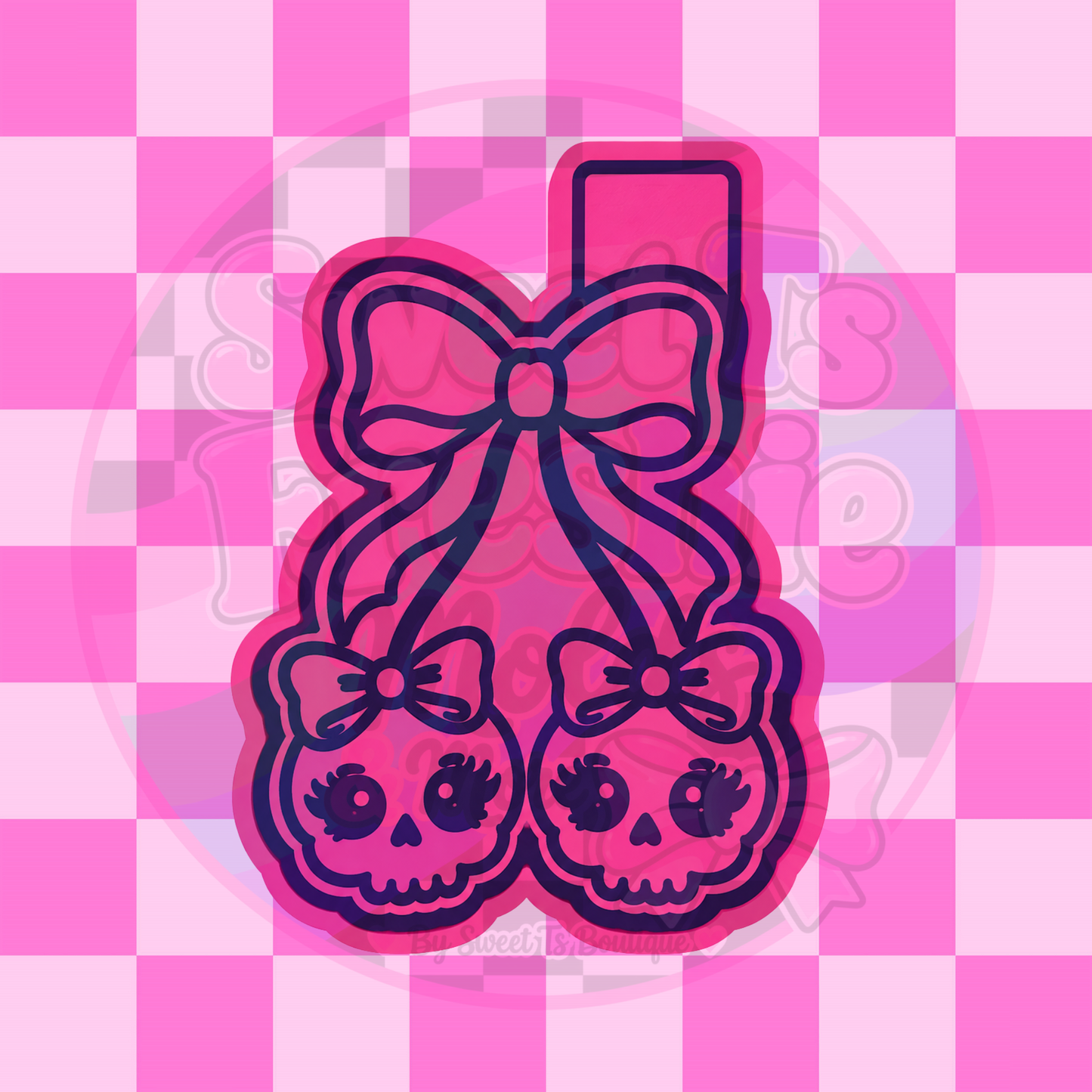 Bougie Skull Cherries With Bow Freshie Mold Sweet Ts Boutique 7958